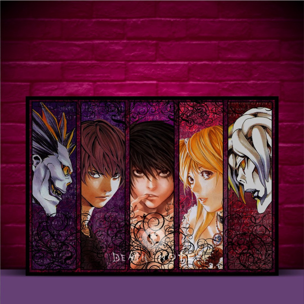Quadrinho Decorativo Death Note 21X30 - Placas Decorativas Geek MDF ...