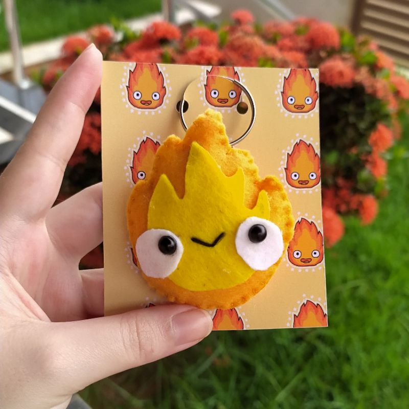 Chaveiro Calcifer Castelo Animado Studio Ghibli | Shopee Brasil
