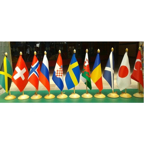 Kit Com 16 Bandeiras De Mesa Dos Países E Estados | Shopee Brasil