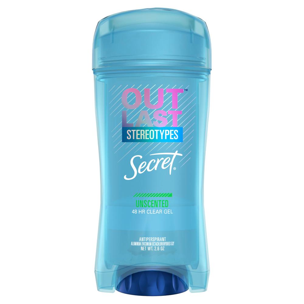 DESODORANTE SECRET GEL OUTLAST UNSCENTED SEM CHEIRO 73G | Shopee Brasil