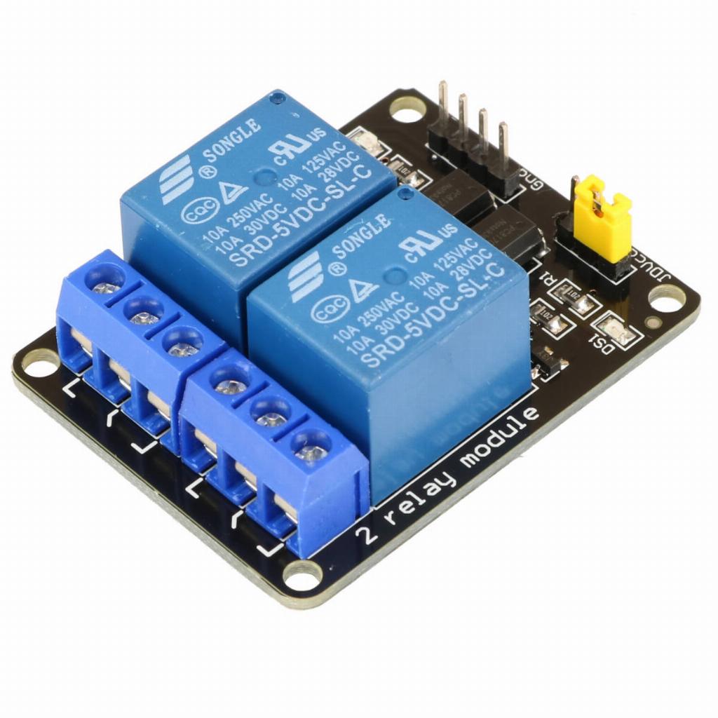 Módulo Relê De 2 Canais Com Led E Optoacoplador 5v Shopee Brasil 