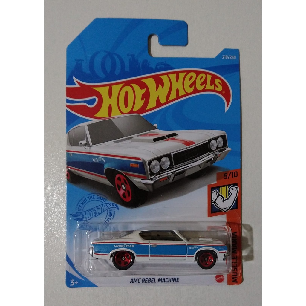 Hot Wheels - AMC Rebel Machine GOODYEAR 2021 - GTB44 | Shopee Brasil