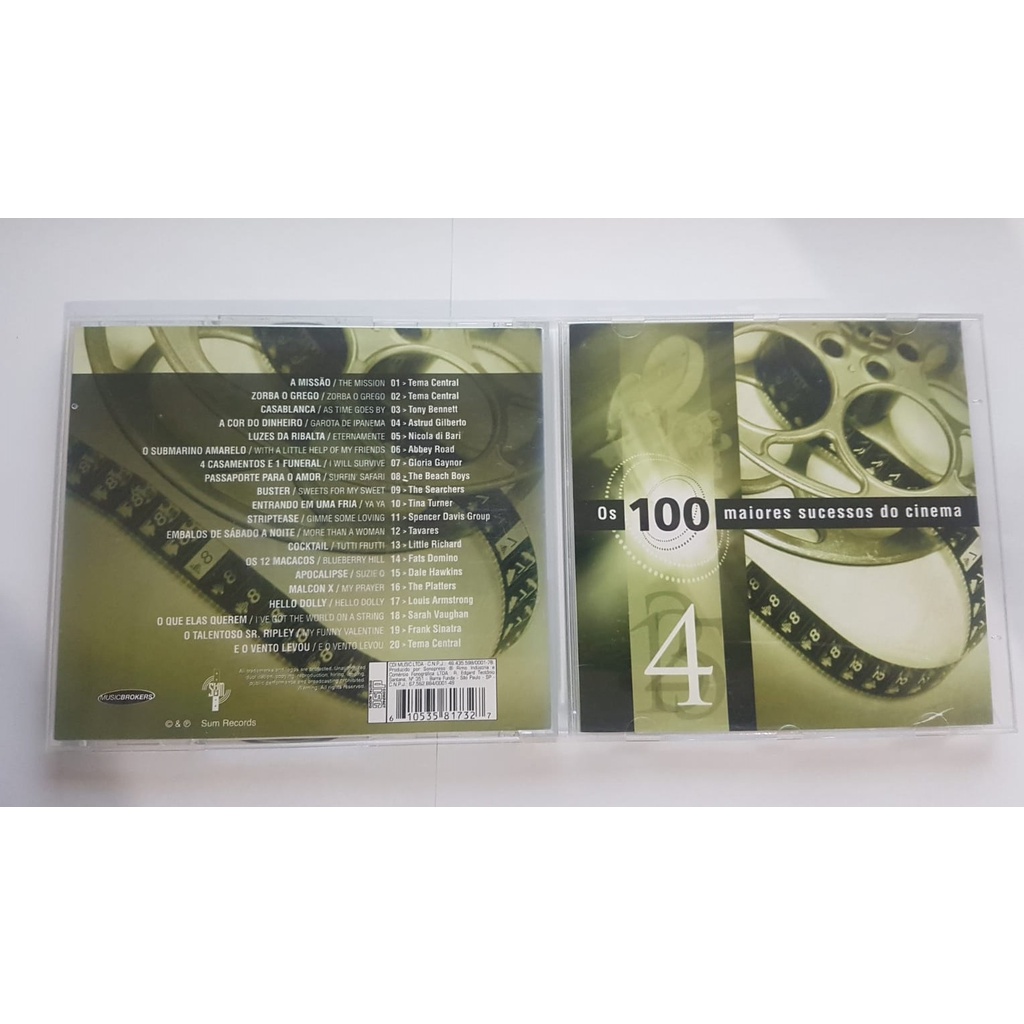 Os 100 Maiores Sucessos Do Cinema Vol 4 Cd | Shopee Brasil