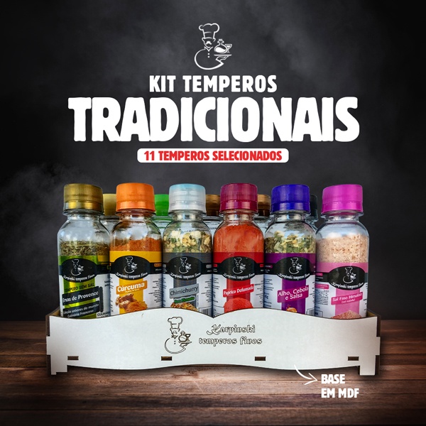 kit de Temperos - Contém 11 Temperos Tradicionais karpinski! | Shopee ...