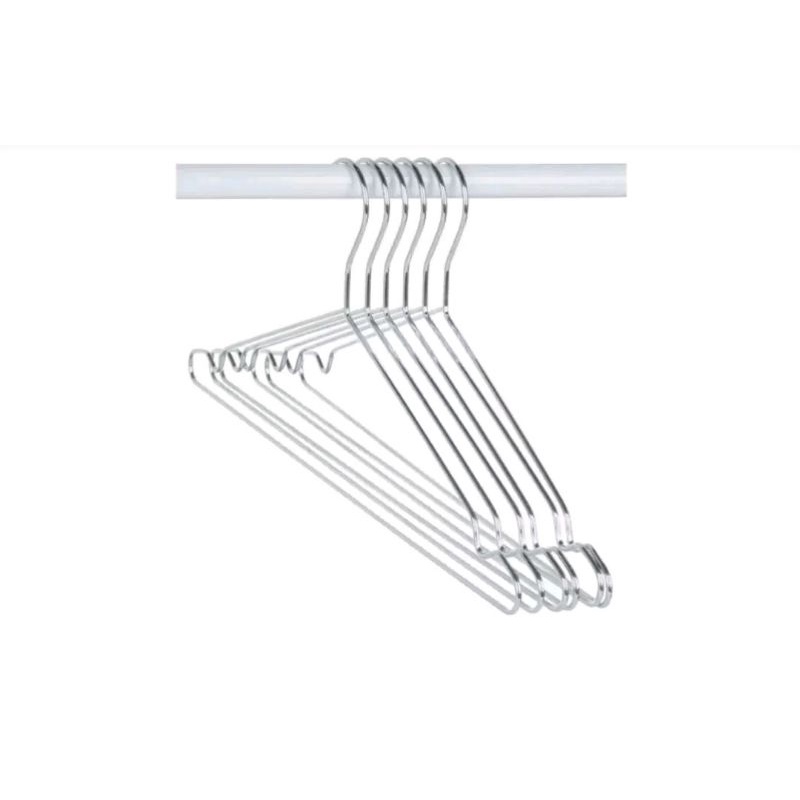 kit com 10 kit cabides e kit com 5 cabide inox adulto tintureiro metal ...