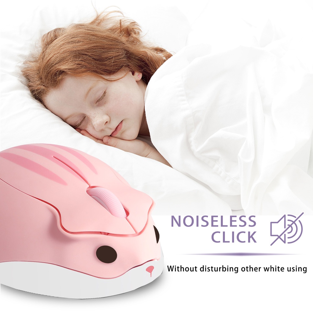 Hamster 2.4GHz Mouse Sem Fio 4000DPI USB Óptico Criativo Botuli Bonito ...