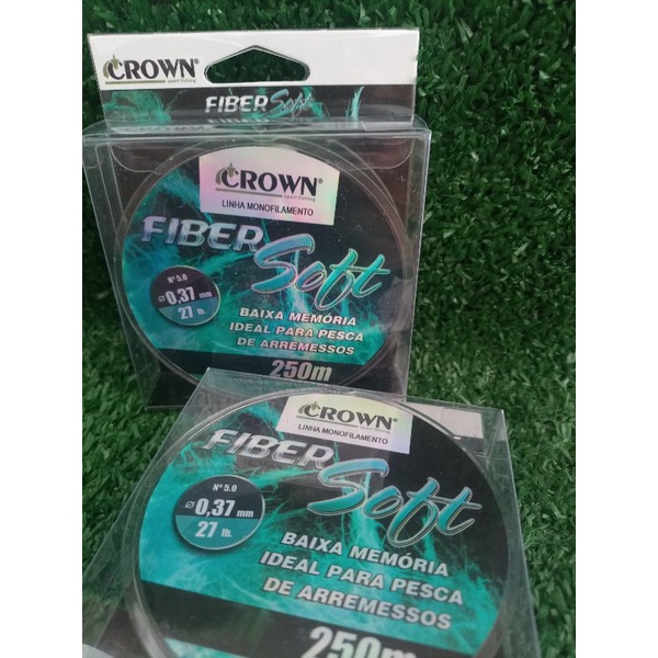 Linha mono fiber soft crown 0.37 | Shopee Brasil