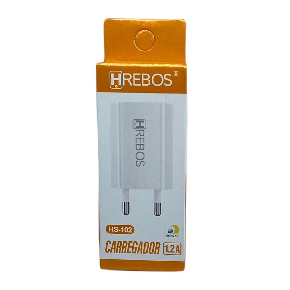 Fonte Carregador Hrebos 1.2a Usb Turbo Hs-102 . | Shopee Brasil