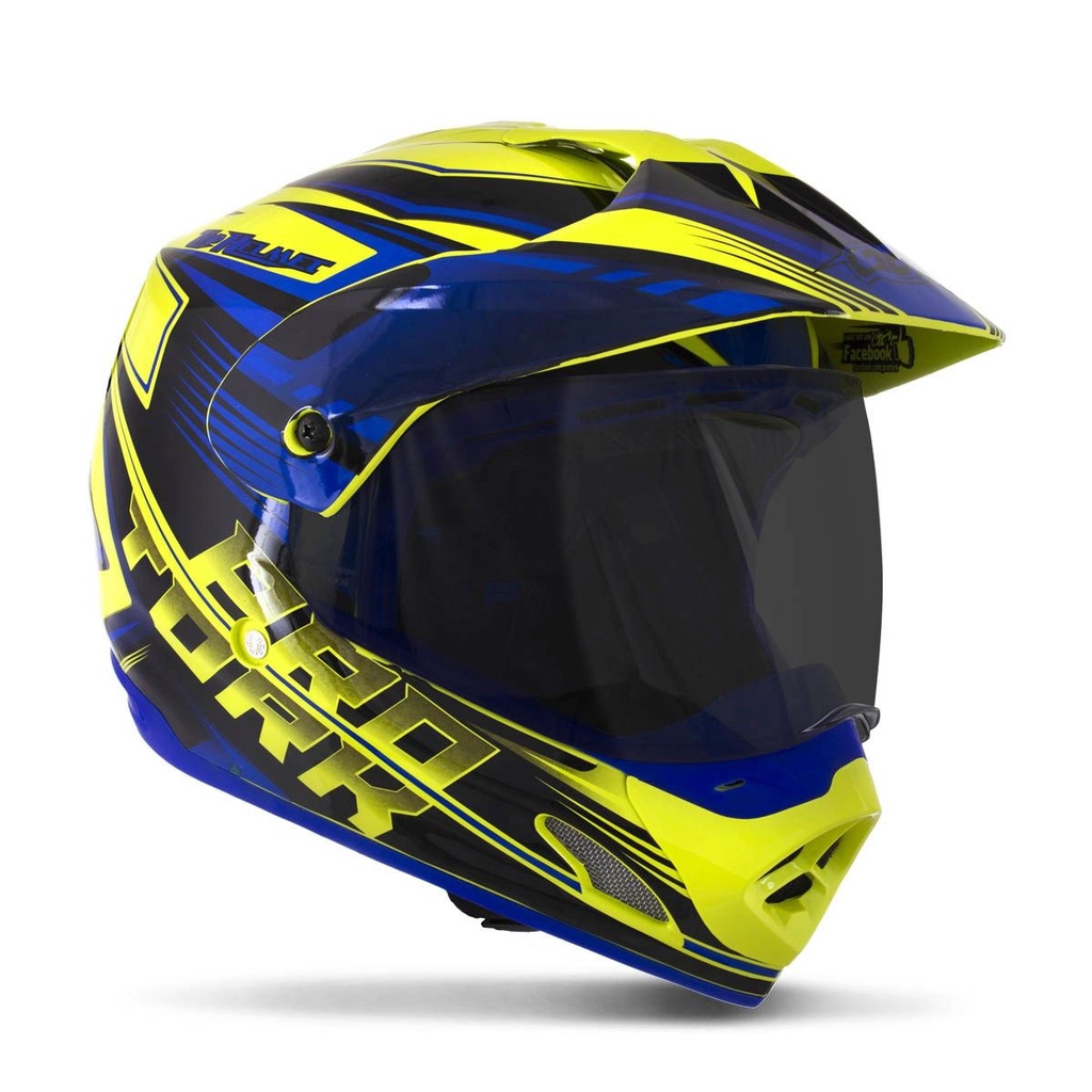 Capacete Motocross Pro Tork Th-1 Vision Adventure Viseira Fumê Trilha ...