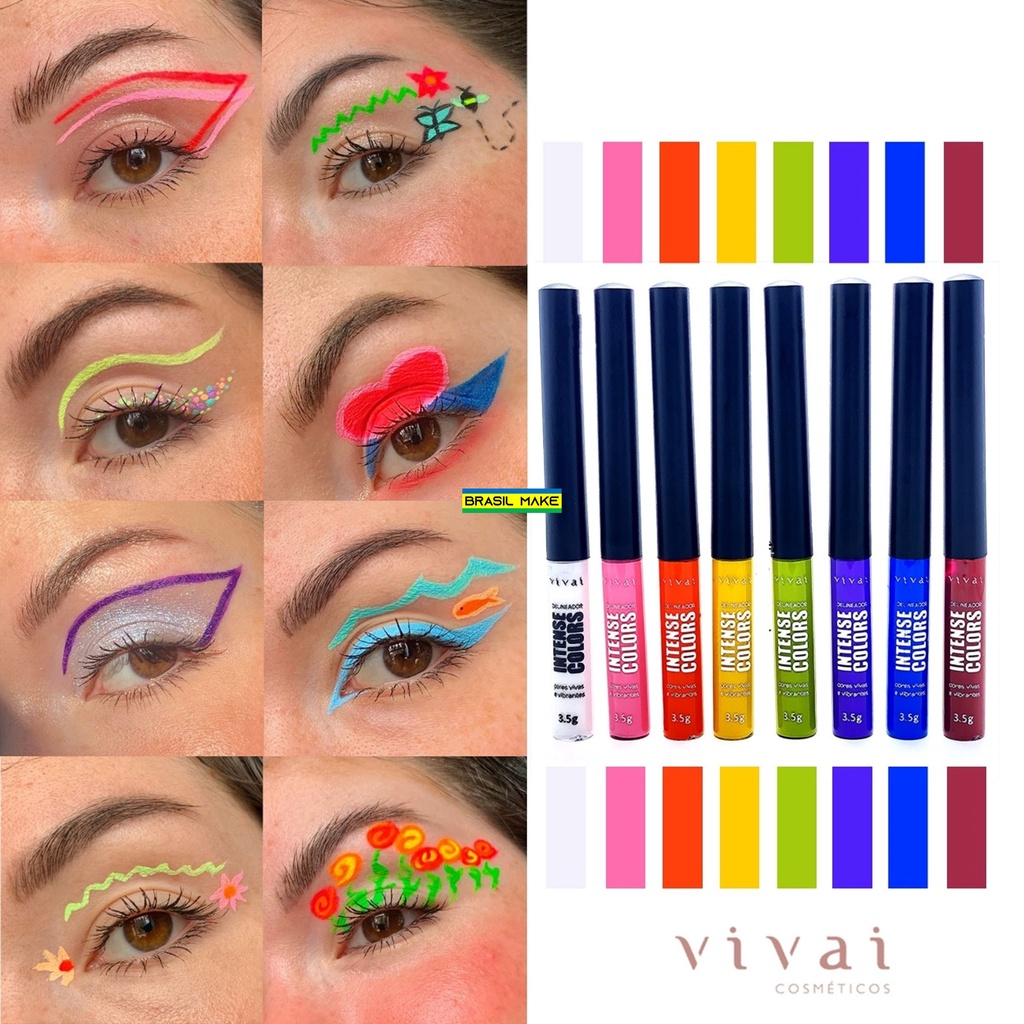 Vivai Delineador Colorido Intense Colors 3,5g | Shopee Brasil