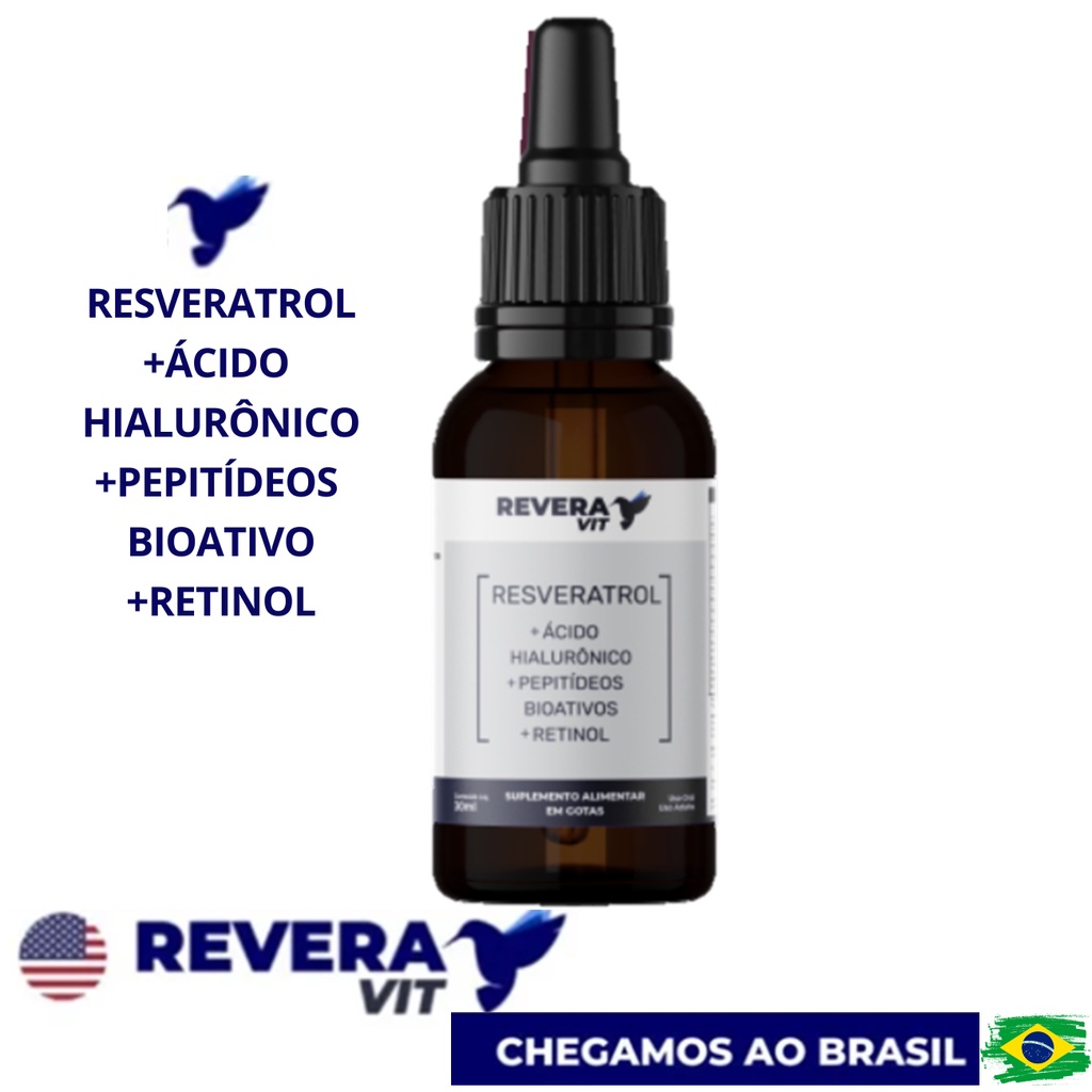 Reveravit Poderoso Resveratrol Americano no Brasil Retinol Ácido ...
