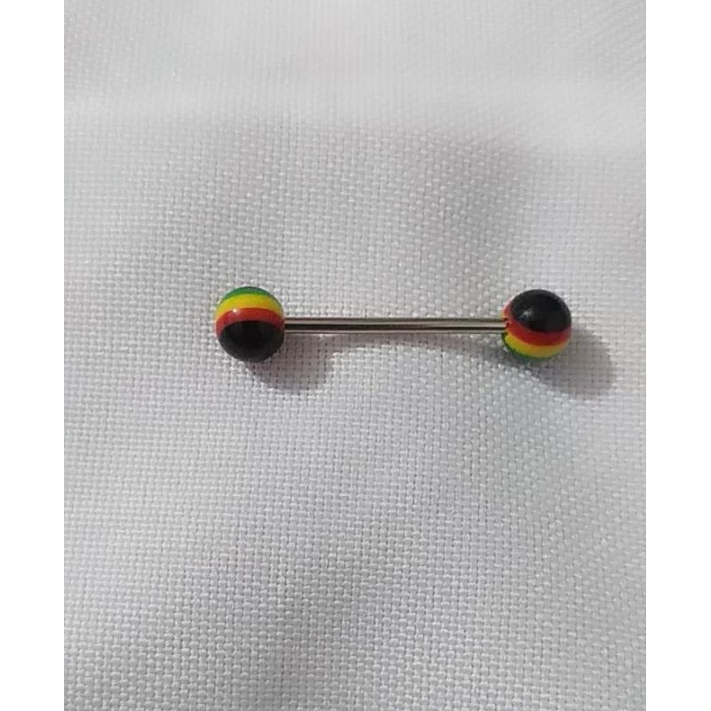 Piercing de língua reggae jamaica bob marley aço cirúrgico 1 unidade ...