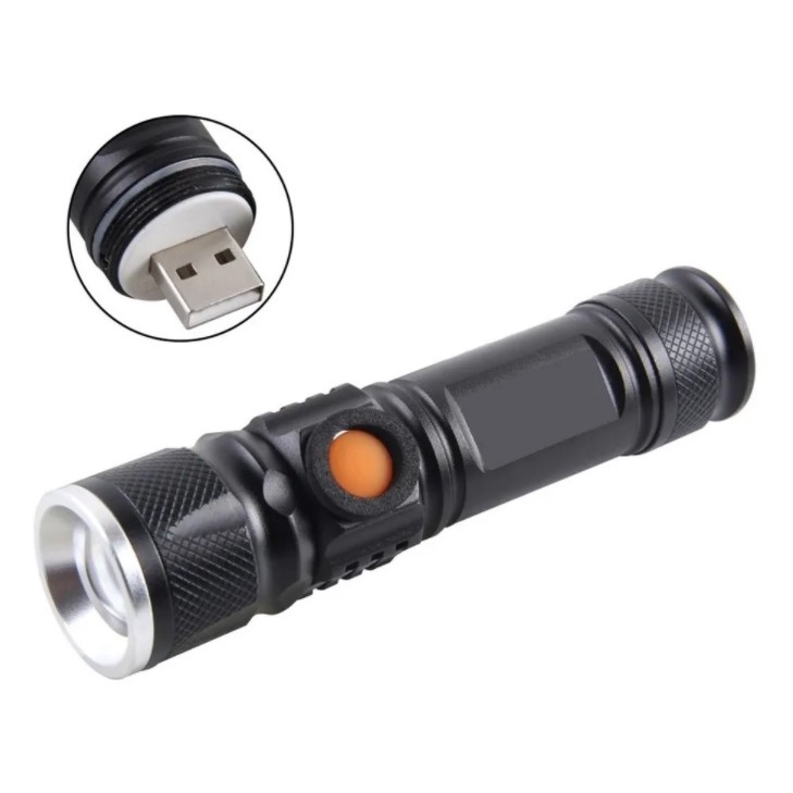 Mini Lanterna Usb Tática Led Recarregável Super Potente | Shopee Brasil