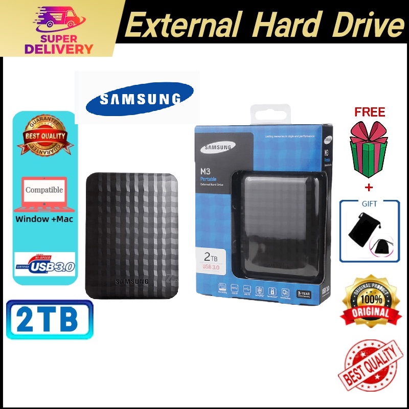 Samsung-M3 Hard Drive HDD High Speed Hard Drive 2TB 1TB External HD ...