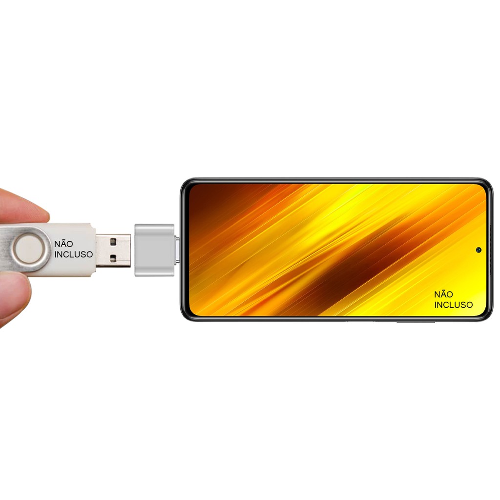 Adaptador OTG tipo C para USB - pen-drive, mouse, teclado, impressora ...