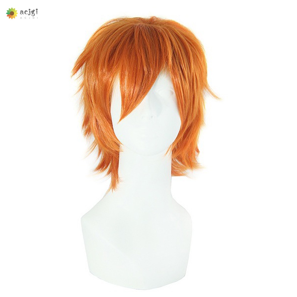 Peruca Curta Laranja Masculino Almighty Traje Cosplay | Shopee Brasil