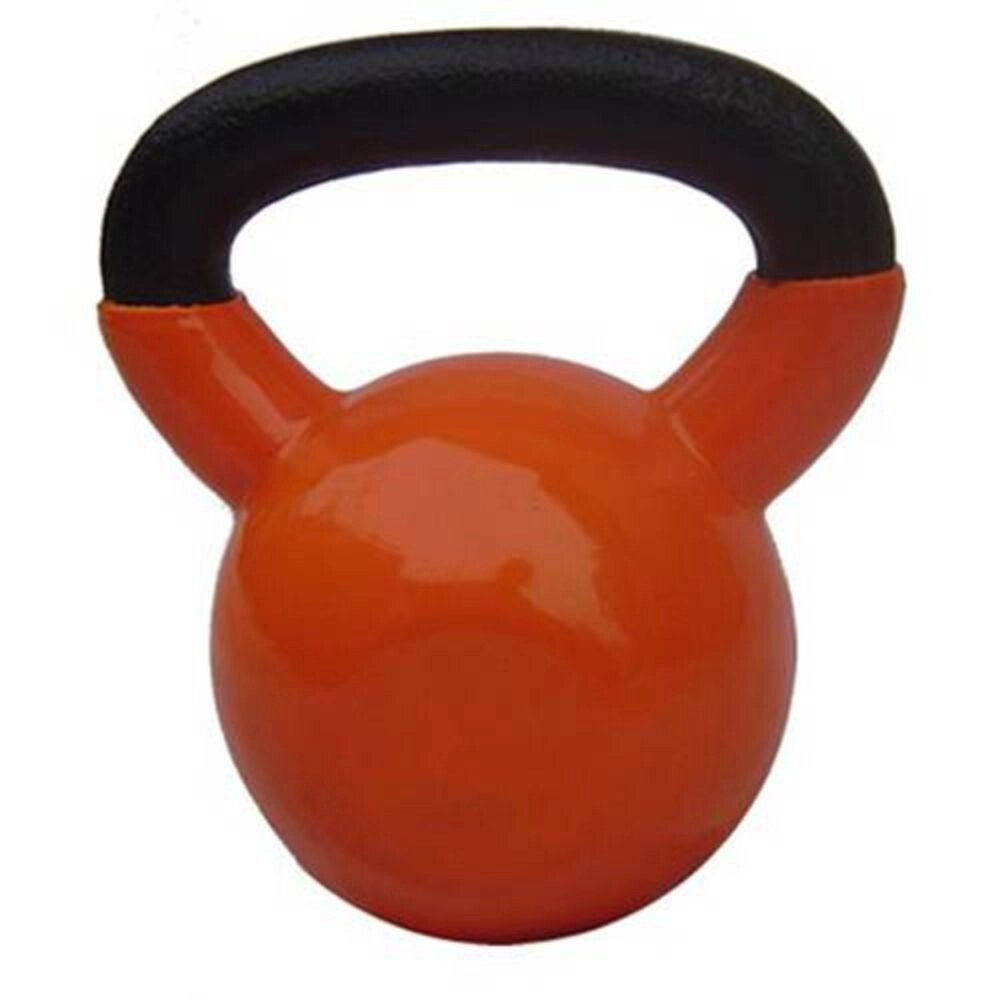 Kettlebell Emborrachado 6Kgs Laranja Pegada de Ferro Pintado Crossfit ...