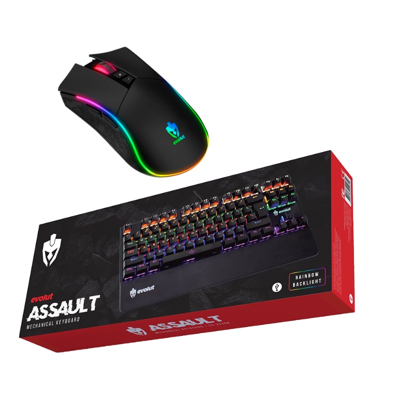 Teclado Mecânico Assault e Mouse Gamer Scadi 4800 dpi | Shopee Brasil