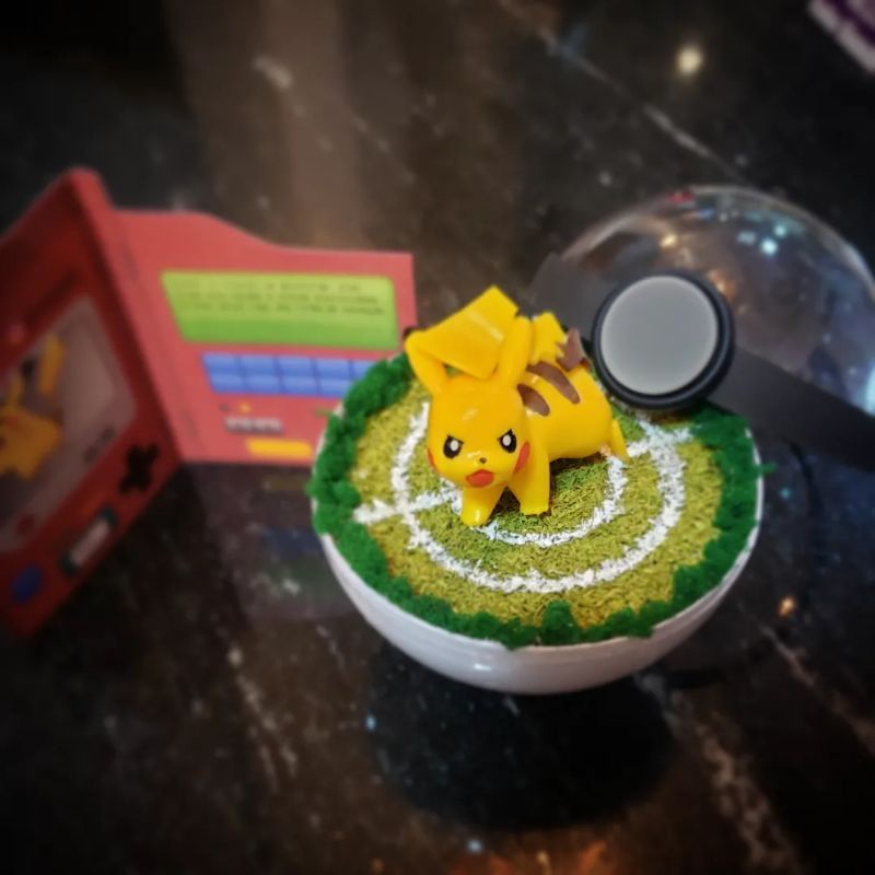 Terrarium Pokémon na Pokebola Pikachu (Diorama) | Shopee Brasil