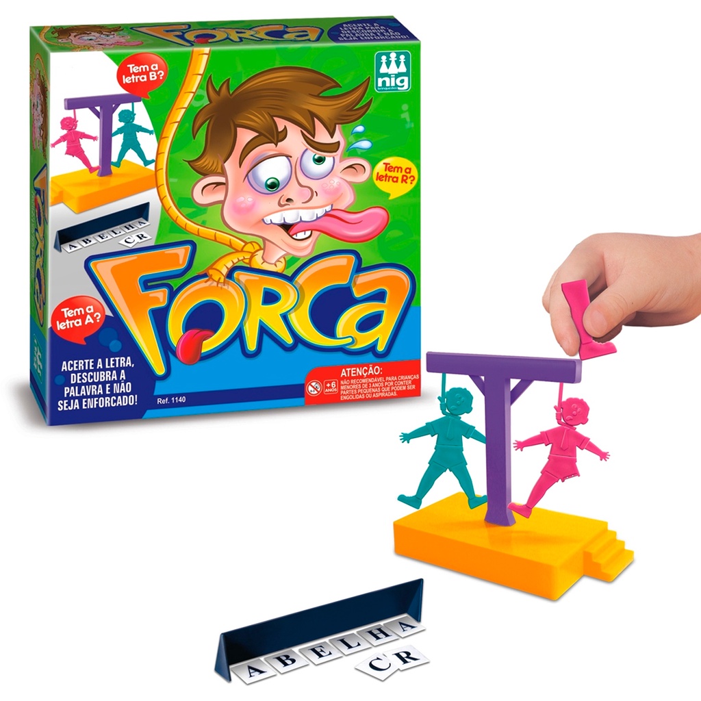 Jogo Da Forca Bonecos Montáveis Nig Brinquedos Jogo De Tabuleiro ...