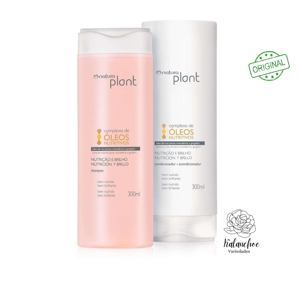 Natura Plant Kit Nutrição e Brilho: Shampoo 300ml e Condicionador 300ml ...