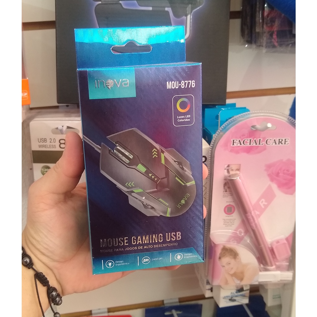 Mouse Gamer De Alto Desempenho Usb Com Luzes Led Coloridas MOU-8776 ...