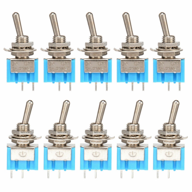 10 Pcs MTS-101 Mini Interruptor De Comutação 2 Pinos De Posição ...