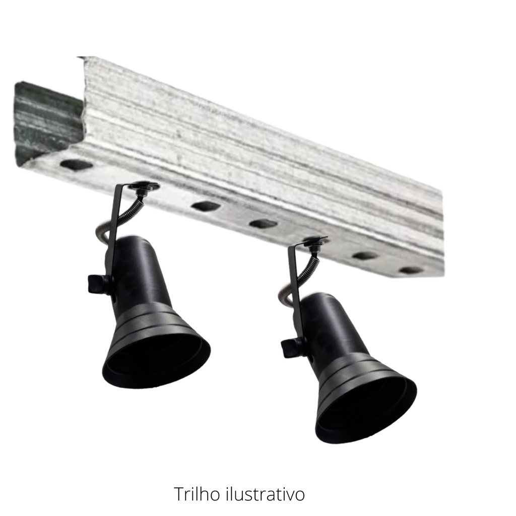 1 Un Luminaria Spot Para Trilho Calha Perfilado Eletrocalha Led E27 ...