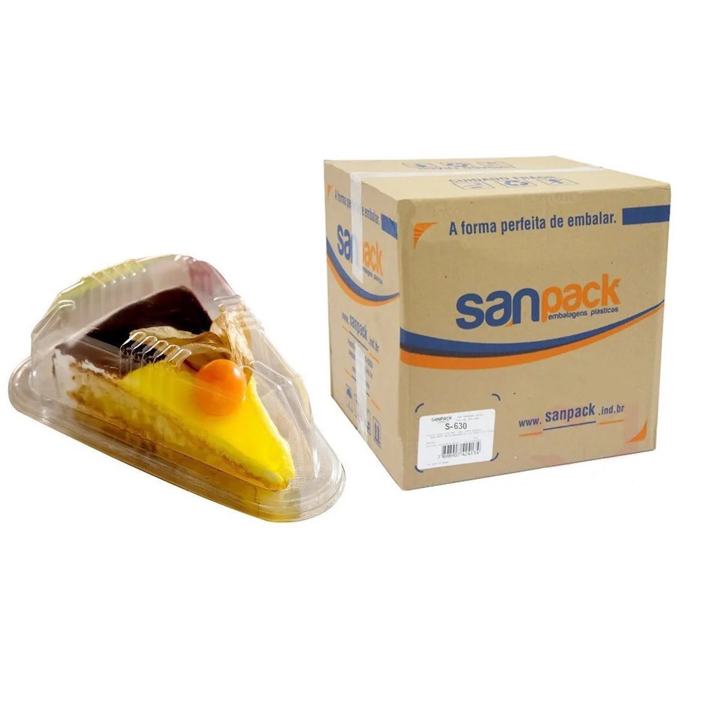 Embalagem Para Fatia Torta - Triangular Sanpack S-630 C/100 | Shopee Brasil