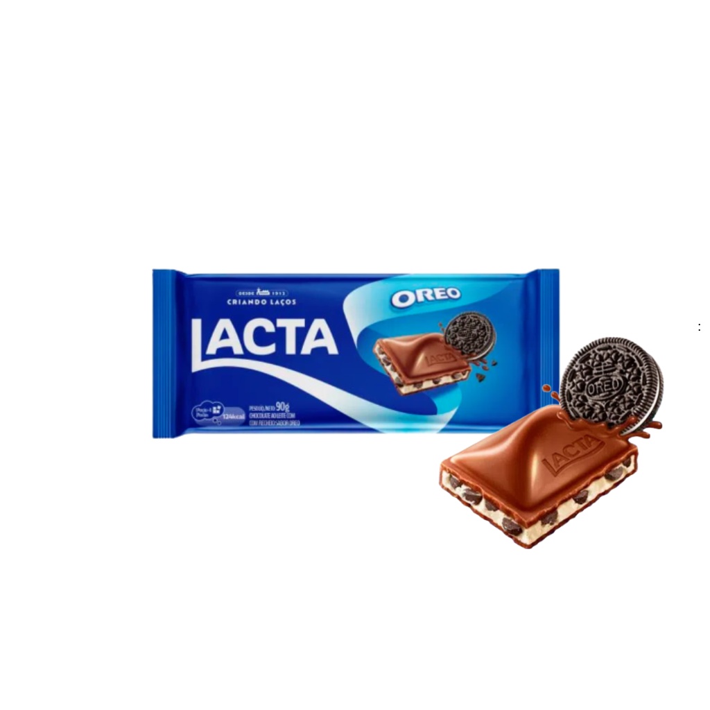 Chocolate Oreo Ao Leite 90g Cada - Lacta | Shopee Brasil