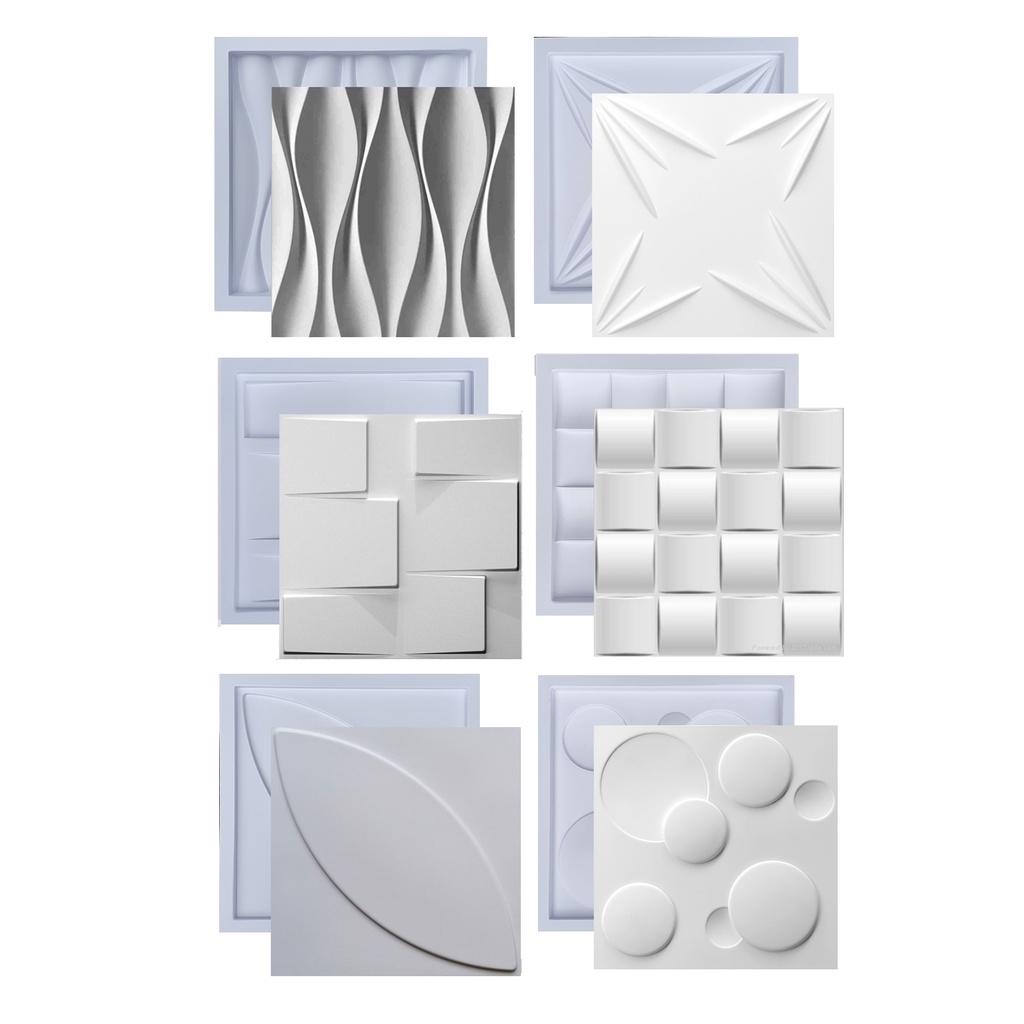 KIT Formas Gesso 3d e Cimento ABS Moldes para placas FDG | Shopee Brasil
