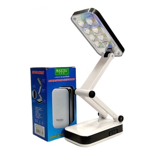 Luminária De Mesa Dobrável Led maxtel | Shopee Brasil