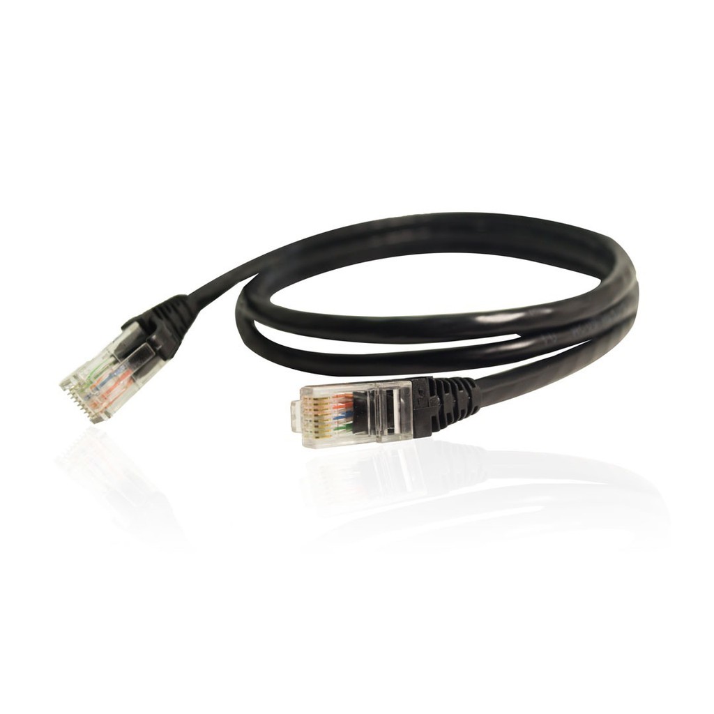Kit 20 Un. Cabo Patch Cord Cat6 Rj45 - 20 Cm Preto | Shopee Brasil