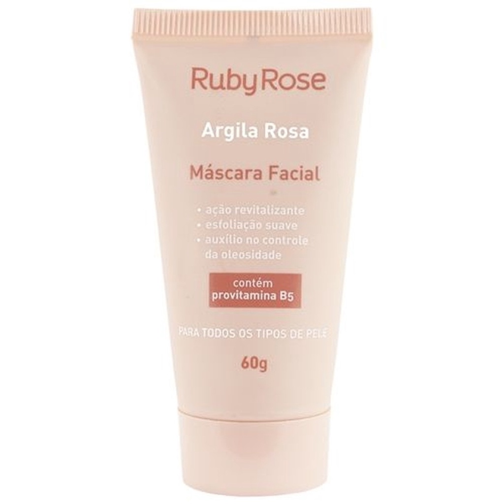Máscara Facial Argila Rosa Ruby Rose 60 g | Shopee Brasil