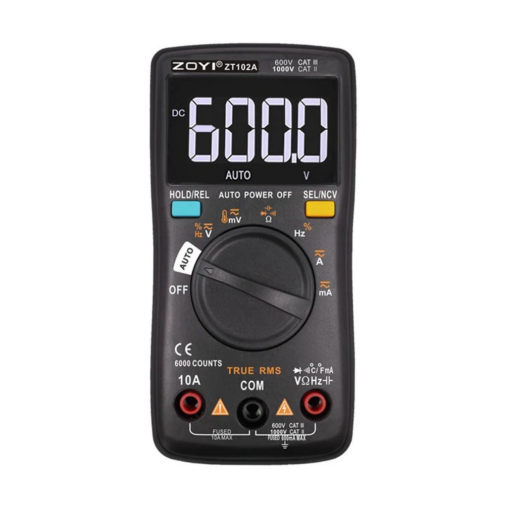 Multímetro Digital Auto AC/DC True RMS Capacímetro 6000 Contagens Zotek ...