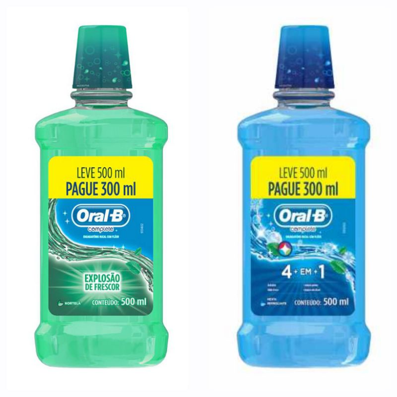 Oral-B Enxaguante Bucal Antisséptico 500ml | Shopee Brasil