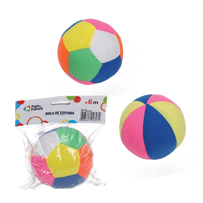 Bola Infantil de Espuma com Guizo -Pais e Filhos | Shopee Brasil