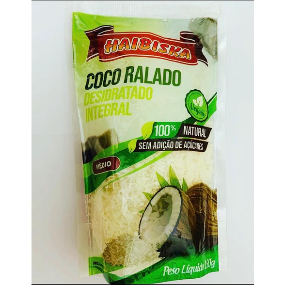 Coco ralado desidratado médio 150g sem adição de açúcar sem extracção ...