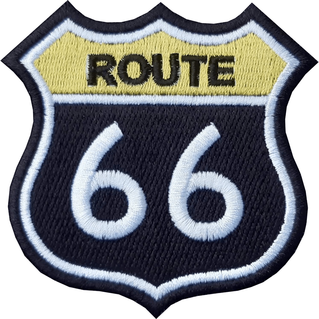 Brasão Bordado Emblema Rota 66 Amarelo Moto Clube Motoqueiro Motocross ...