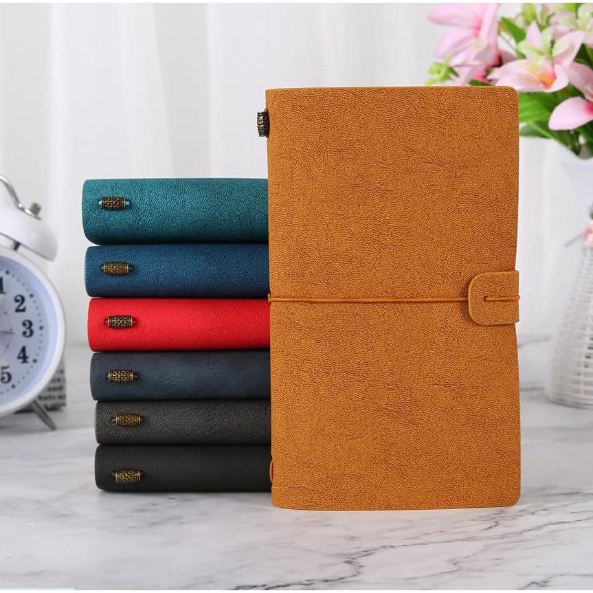 Premium Simplistic Leather Traveler's Notebook Planner - Desconto no Preço