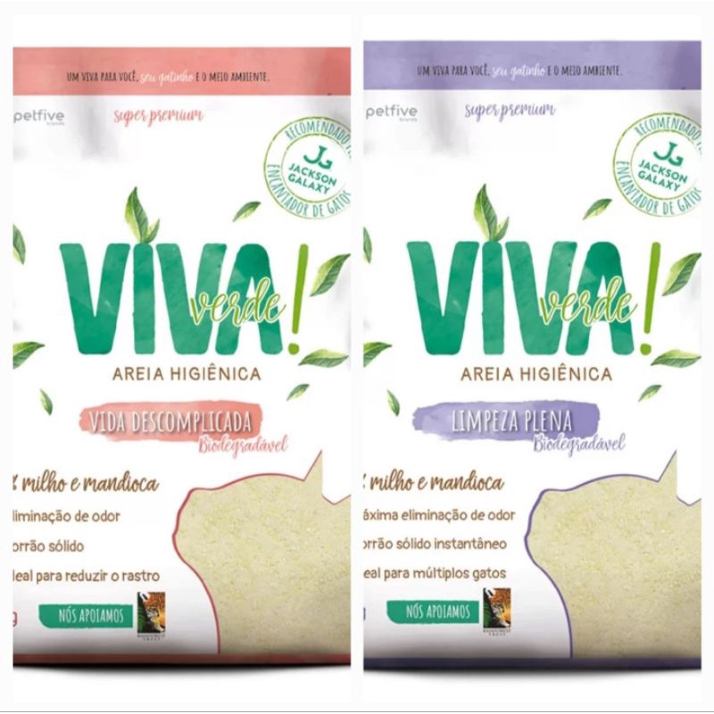 Areia biodegradável Viva Verde grãos finos e médios para Gatos 4 Kg 4kg | Shopee Brasil