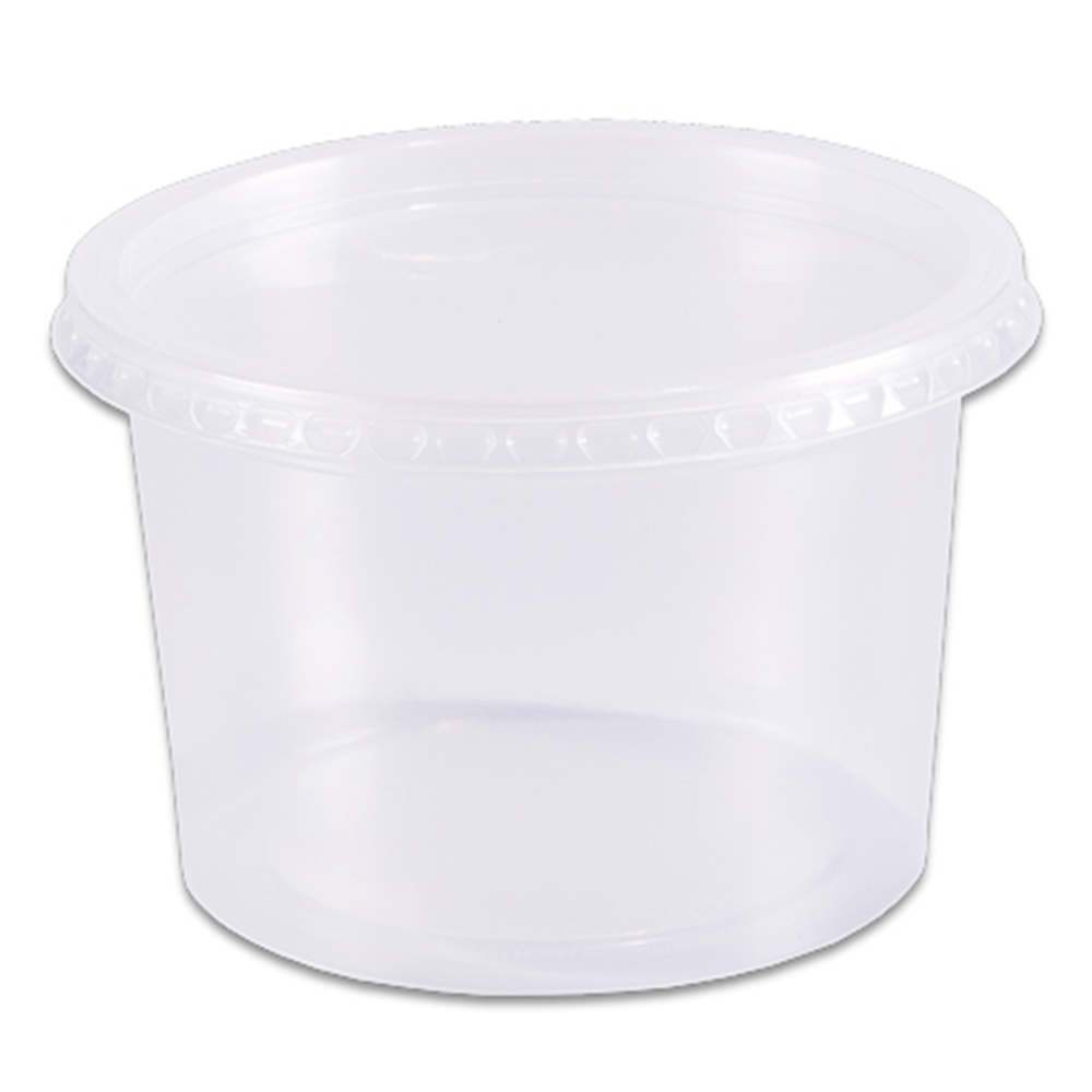 Pote Plástico Redondo Transparente Freezer/Microondas 500ml c/24 ...