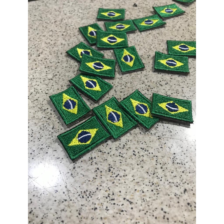 Patch bandeira Brasil kit 50 unidades | Shopee Brasil