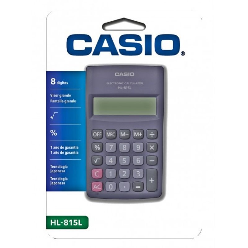Calculadora De Bolso Escolar Cassio HL-815L Calculadora Eletronica 8 Digitos | Shopee Brasil