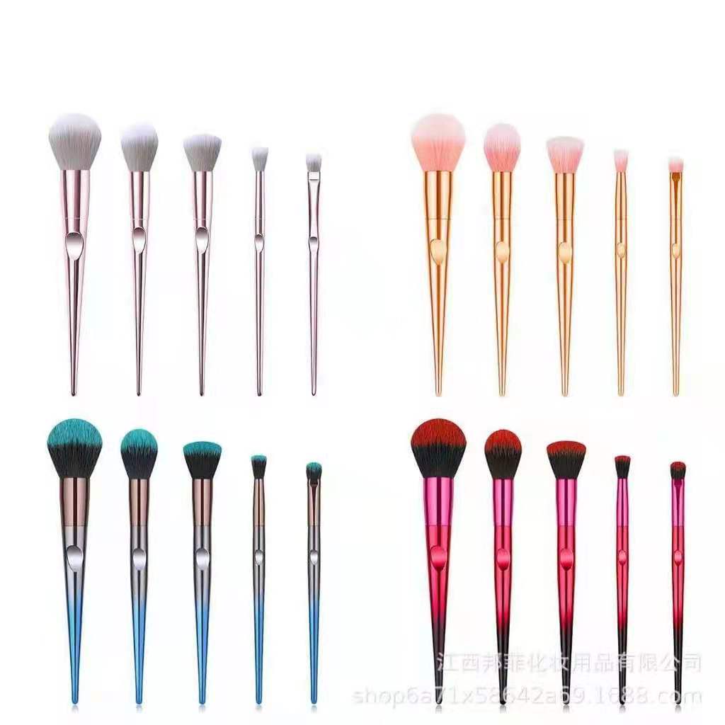 kit com 5 pincel quantro cor novo modelo 10% para maquiagem | Shopee Brasil