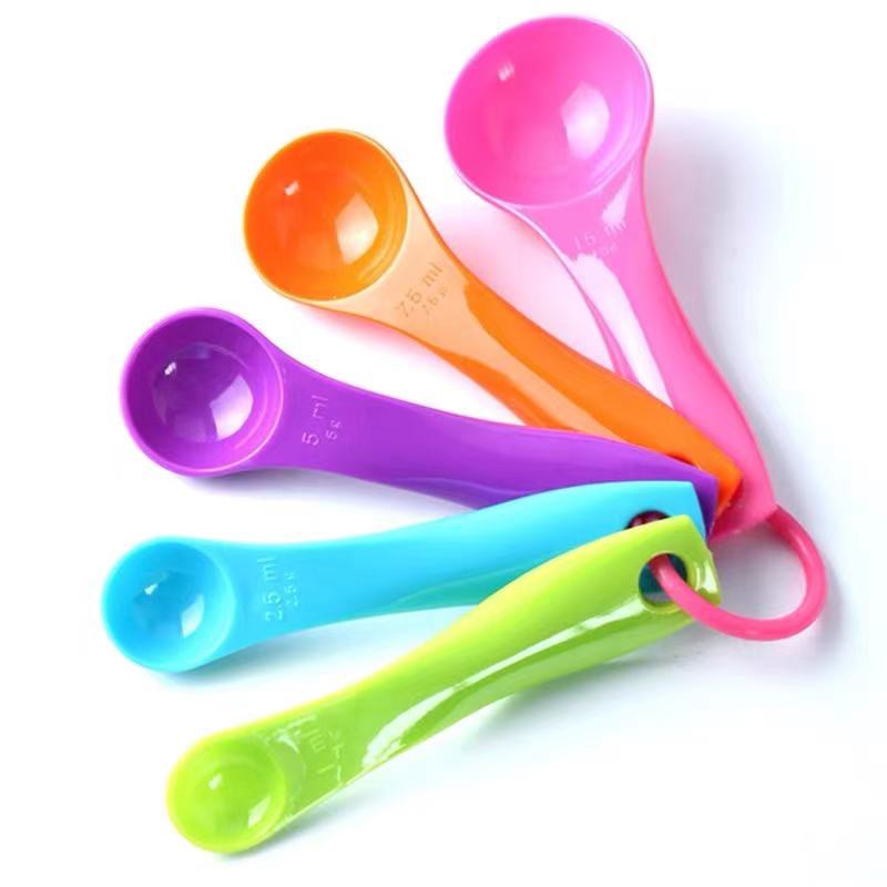 Kit Jogo Colheres Medidoras 5 Peças Medida Cozinha Colorida/Conjunto De ...