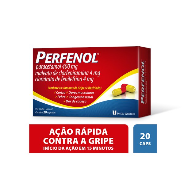 Antigripal Perfenol Uniãoquímica c/20 unidade | Shopee Brasil