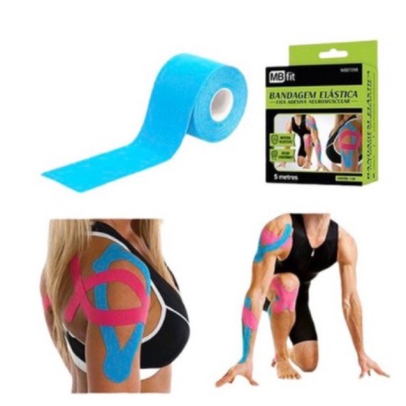 Fita Knesio Tape Bandagem adesiva funcional alivia a dor lesão atleta | Shopee Brasil
