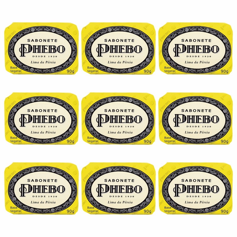 Kit 9 Sabonetes Phebo Lima Da Pérsia Em Barra 90g | Shopee Brasil