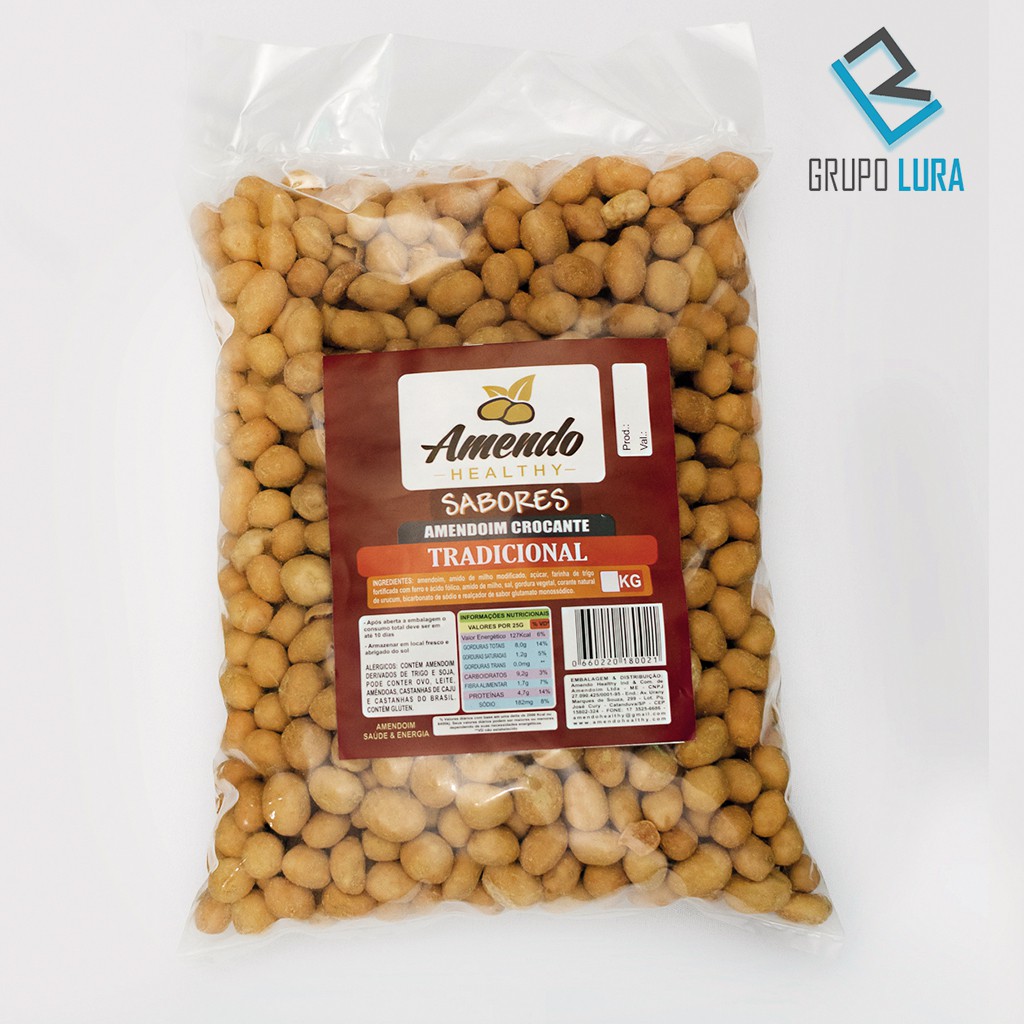 Amendoim Sabor Tradicional 500g Amendo Healthy | Shopee Brasil